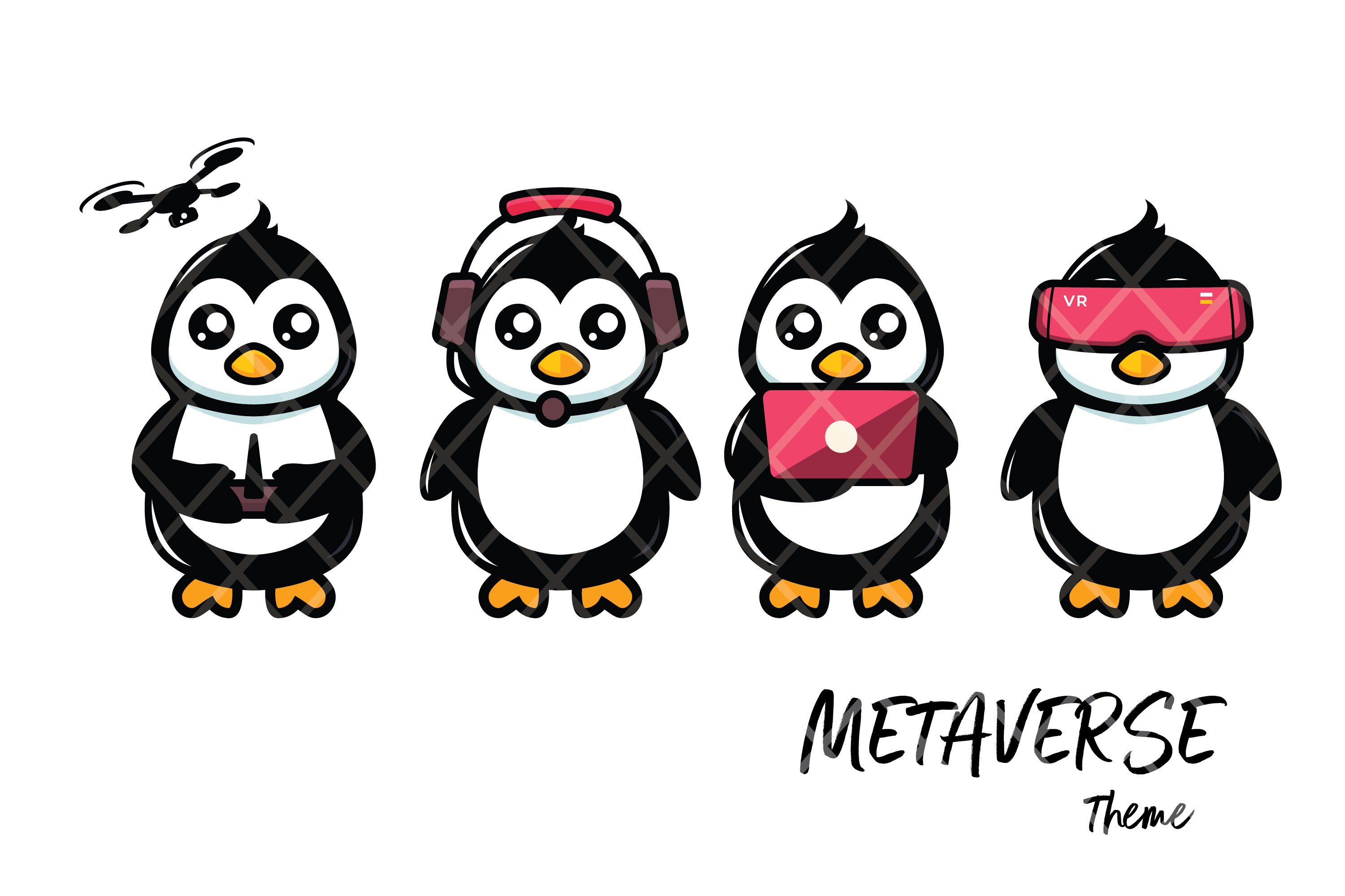14 Cute Chibi Penguin Cartoon Collection: SVG PNG Kawaii - Etsy