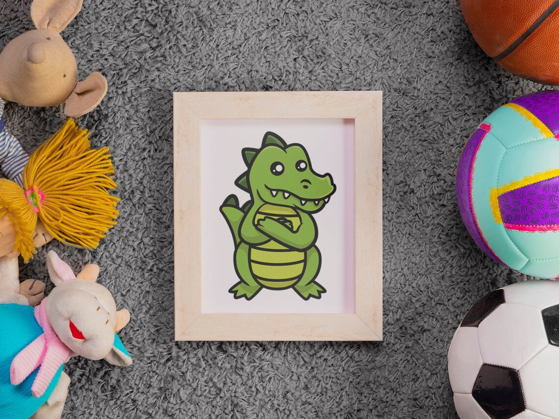 12 Cute Crocodile Alligator SVG Collection: Kawaii and Chibi - Etsy