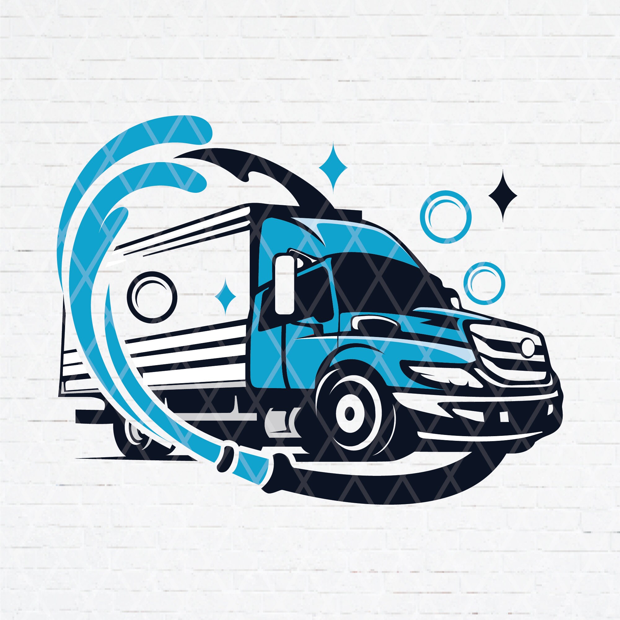Truck Wash Logo Design: Custom Cleaning Service Branding (digital File ...
