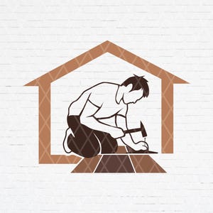 Custom Flooring Logo, Floor Installer Logo, Flooring Repairs Logo, DIY ...