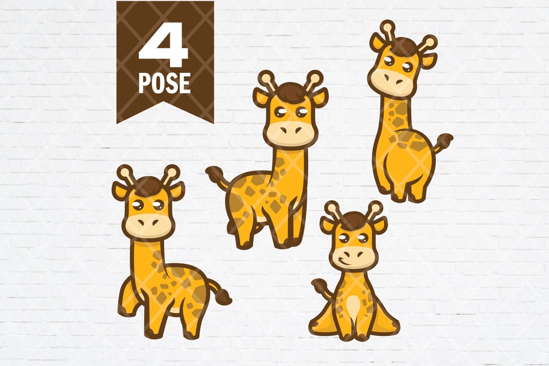 Cute Giraffe Cartoon SVG PNG Bundle, Baby Shower (digital Download) - Etsy