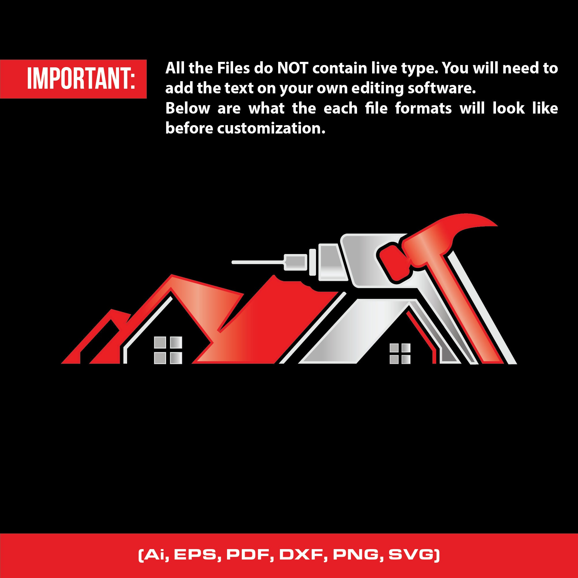 House Construction Logo, DIY Logo Template, House Builders Logo, Home ...