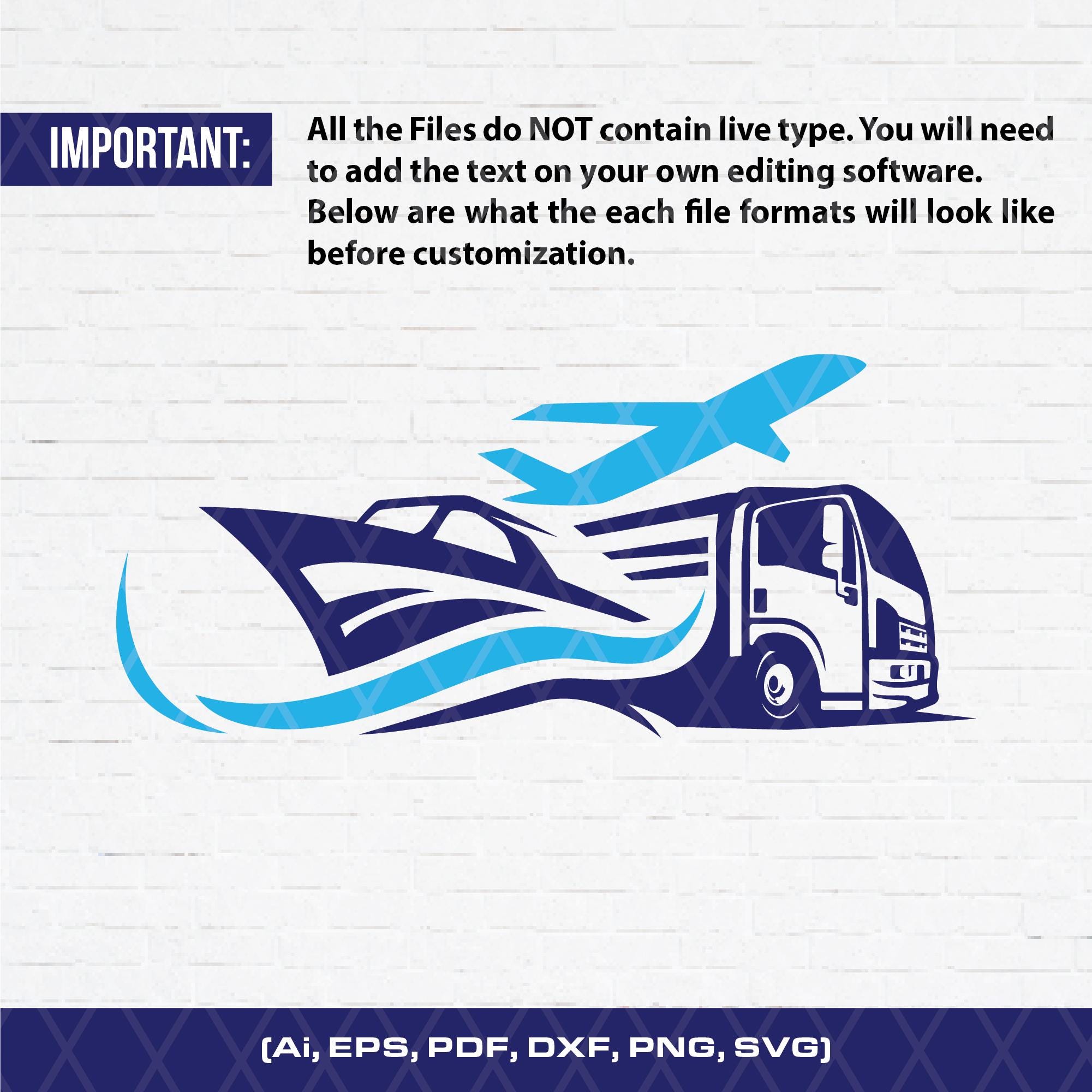 Global Logistics Logo: Express Delivery Illustration (digital Download ...