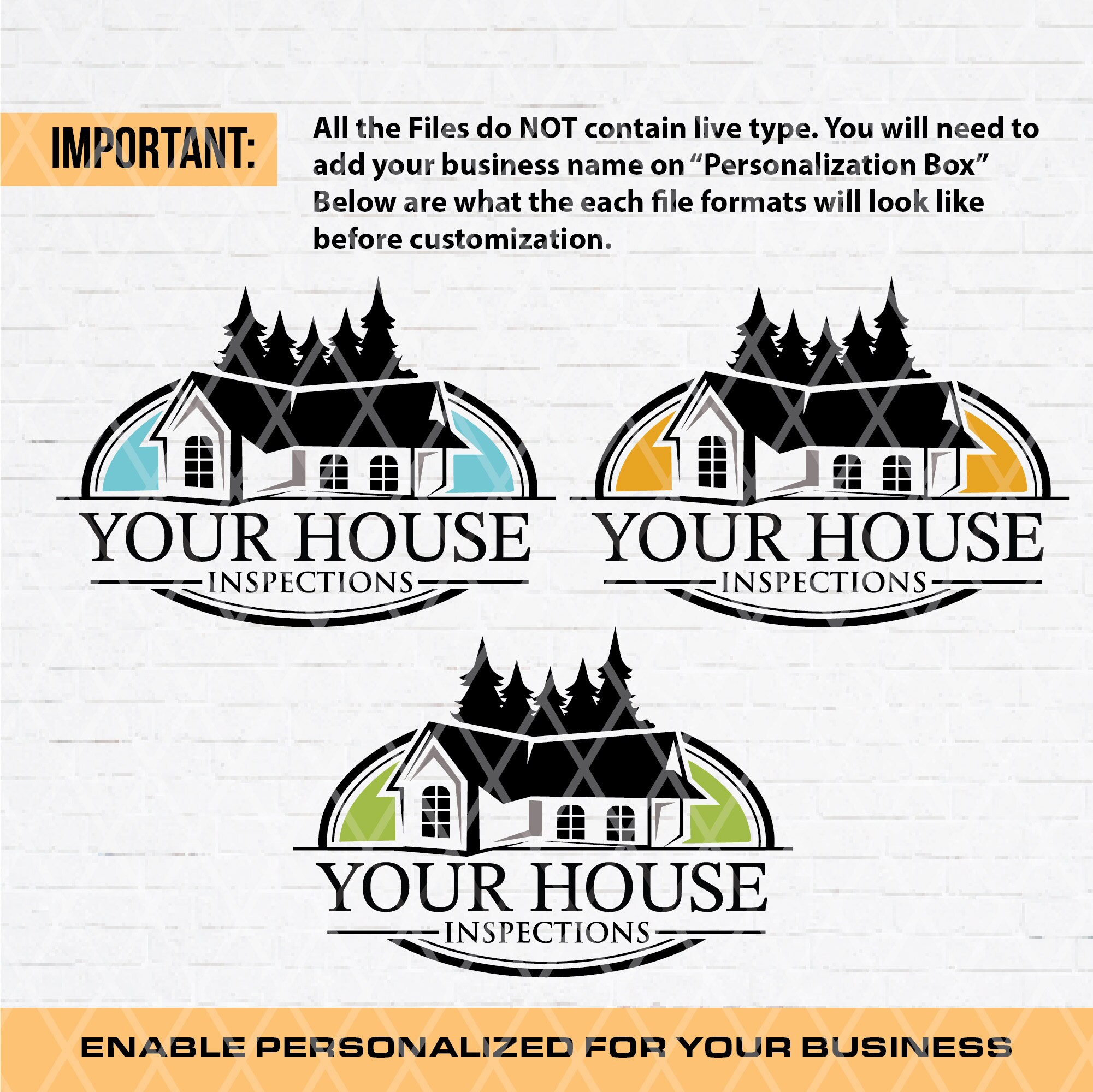 Custom Realtor House Logo Design: Mountain Tree Clipart (SVG, PNG) - Etsy