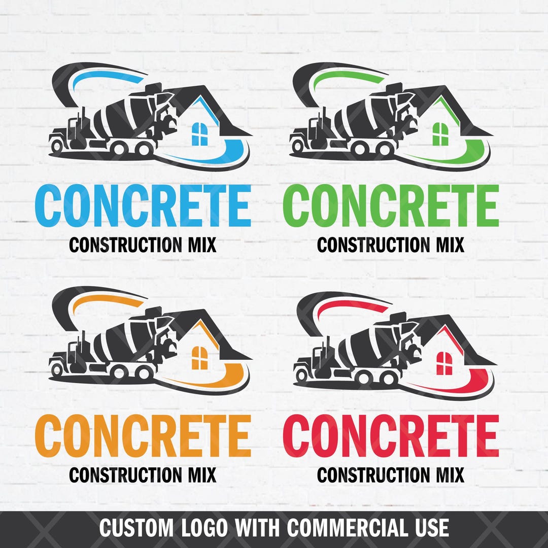 Concrete Construction Logo: Cement Mixer Truck Design (digital File) - Etsy