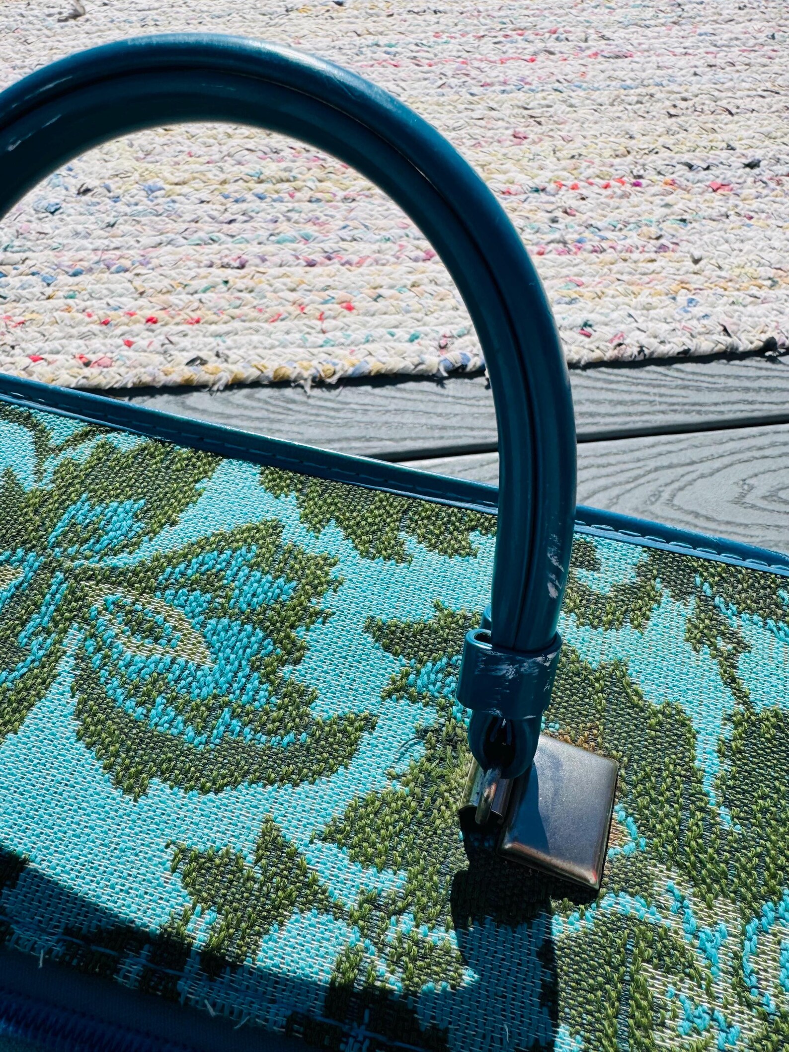 Vintage Floral Blue & Green 70’s Groovy Suitcase/ Soft Carpet Suitcase ...