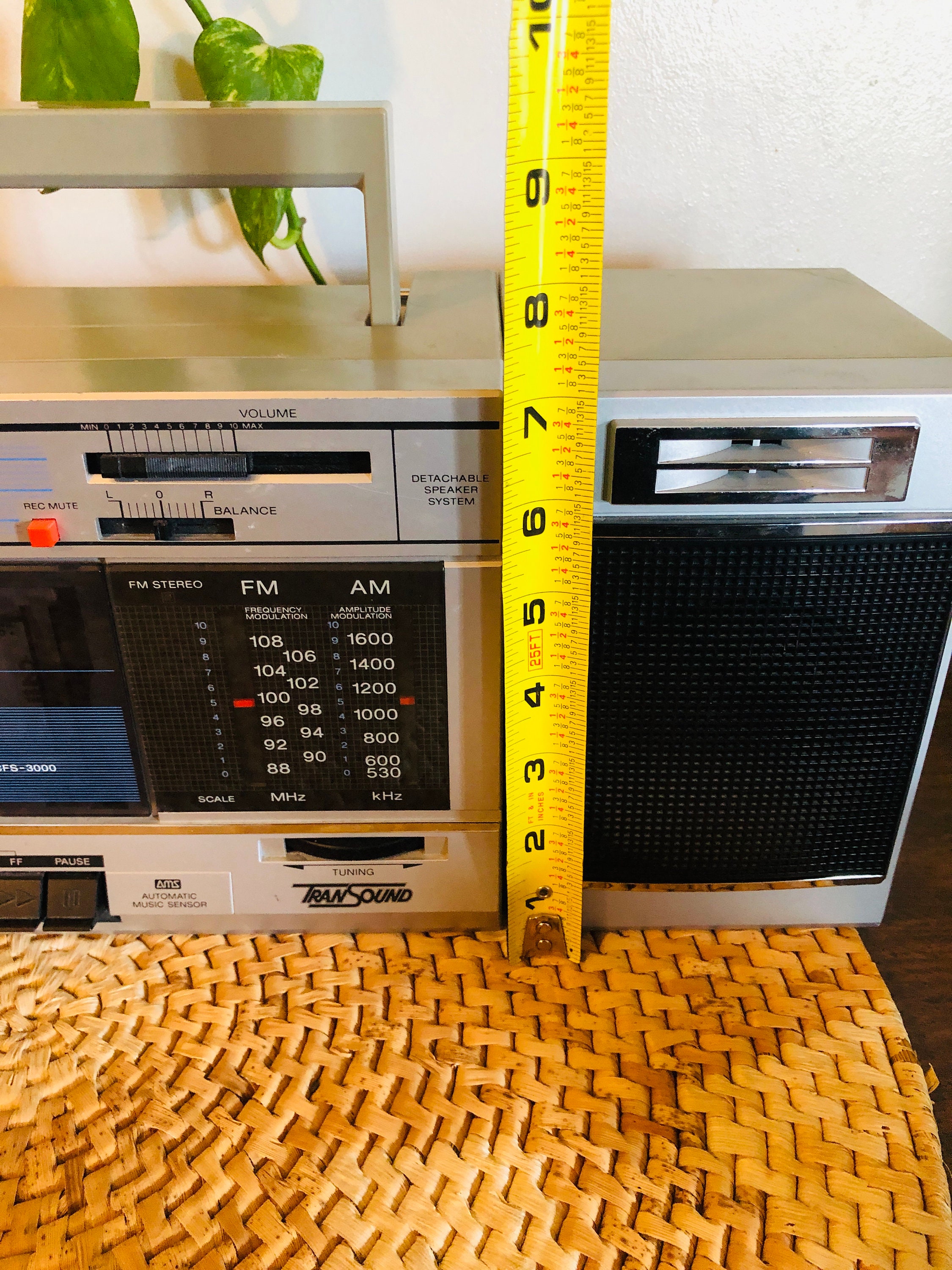 Vintage Sony Trans Sound 80s Cassette Player/ Radio/ Recorder/ Portable ...