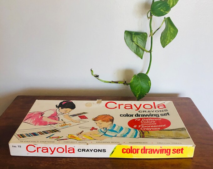 Vintage Crayola Coloring Set/1950's Crayons/vintage Art Set/ Novelty ...