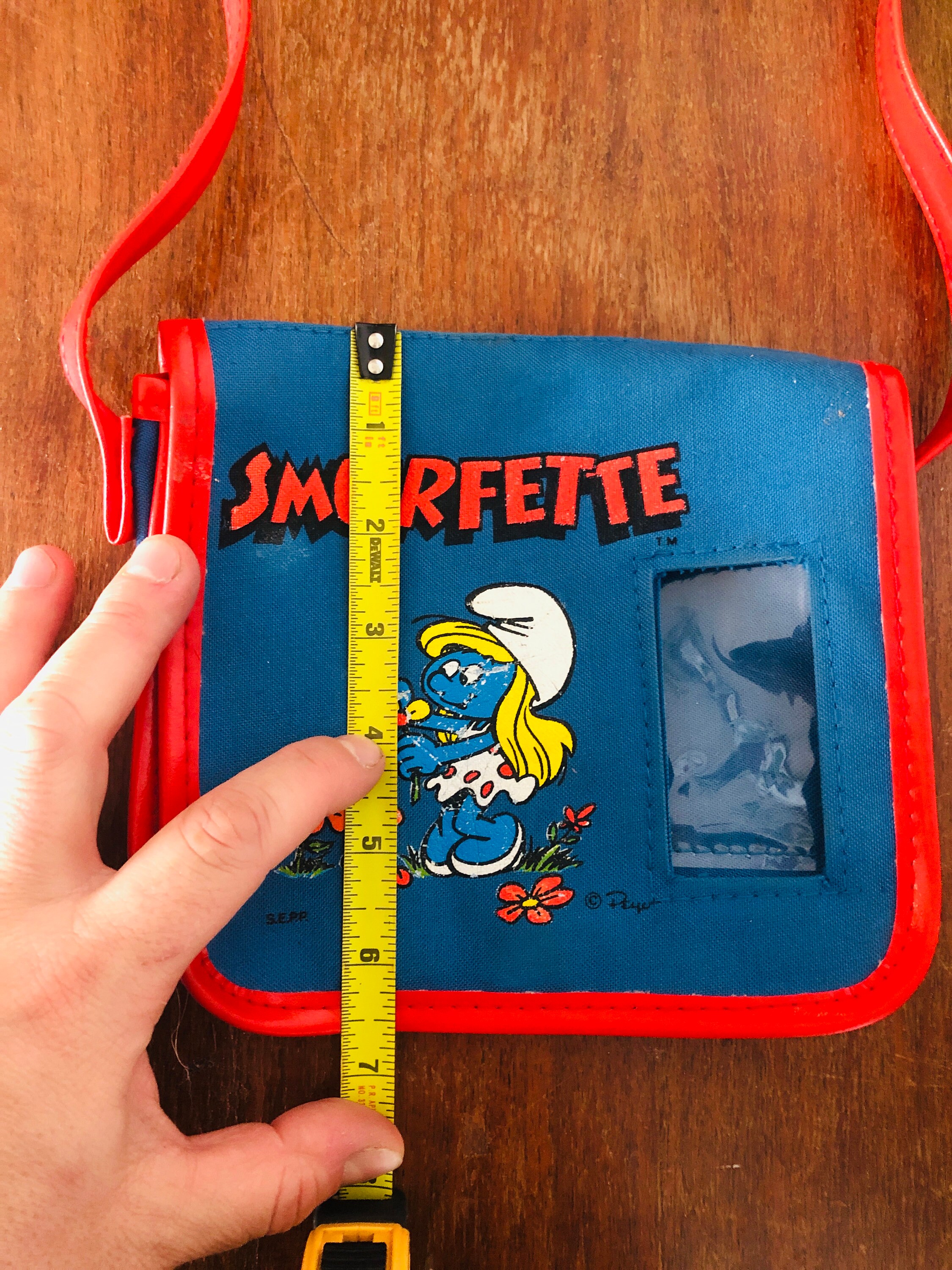 Smurfette Vintage Bag/ Blue and Red Smurf Bag/ Kid Purse/ 80s - Etsy