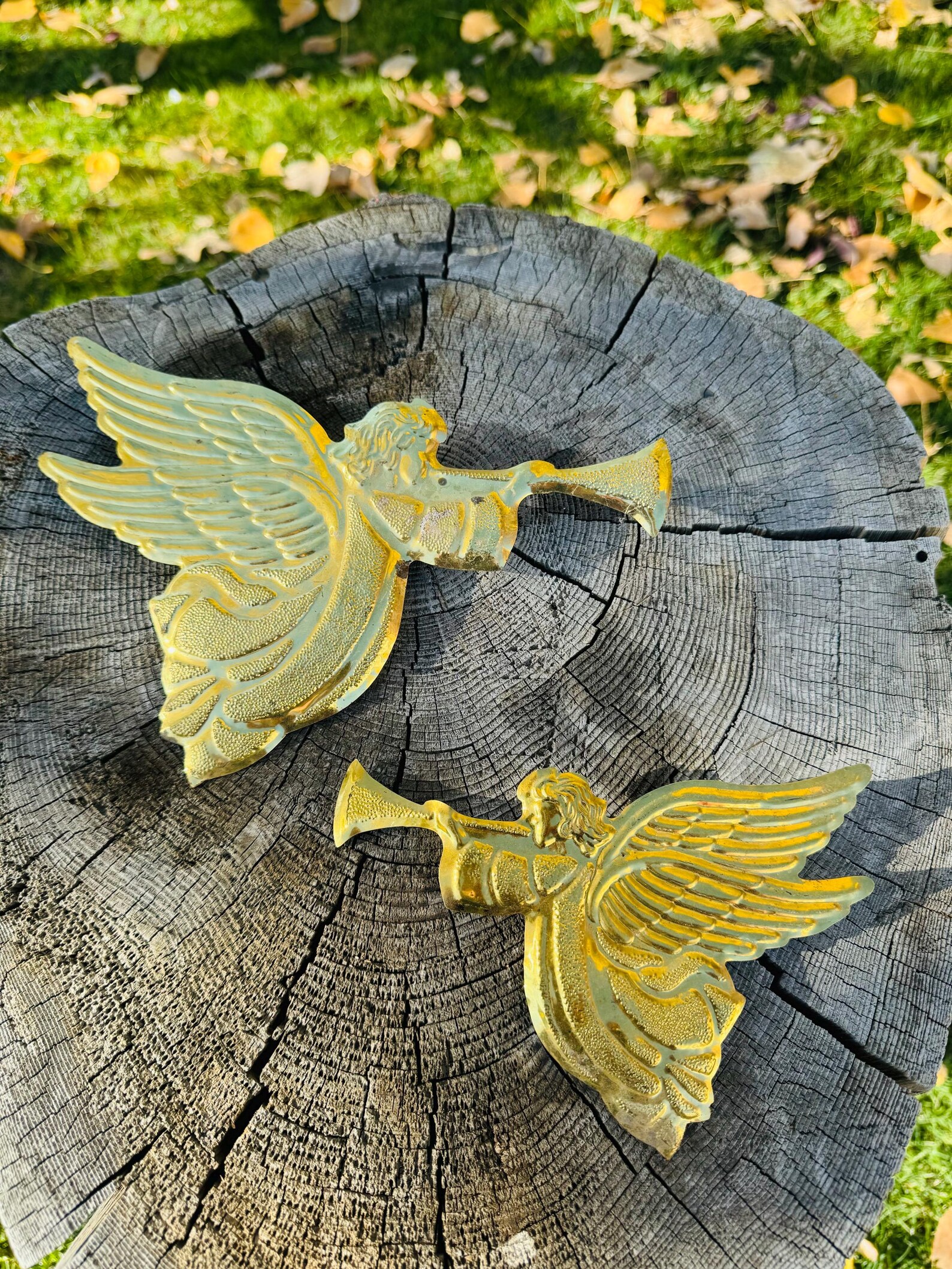 Vintage MCM Angel Thin Brass Wall Decor/ Christmas Holiday Home Decor ...