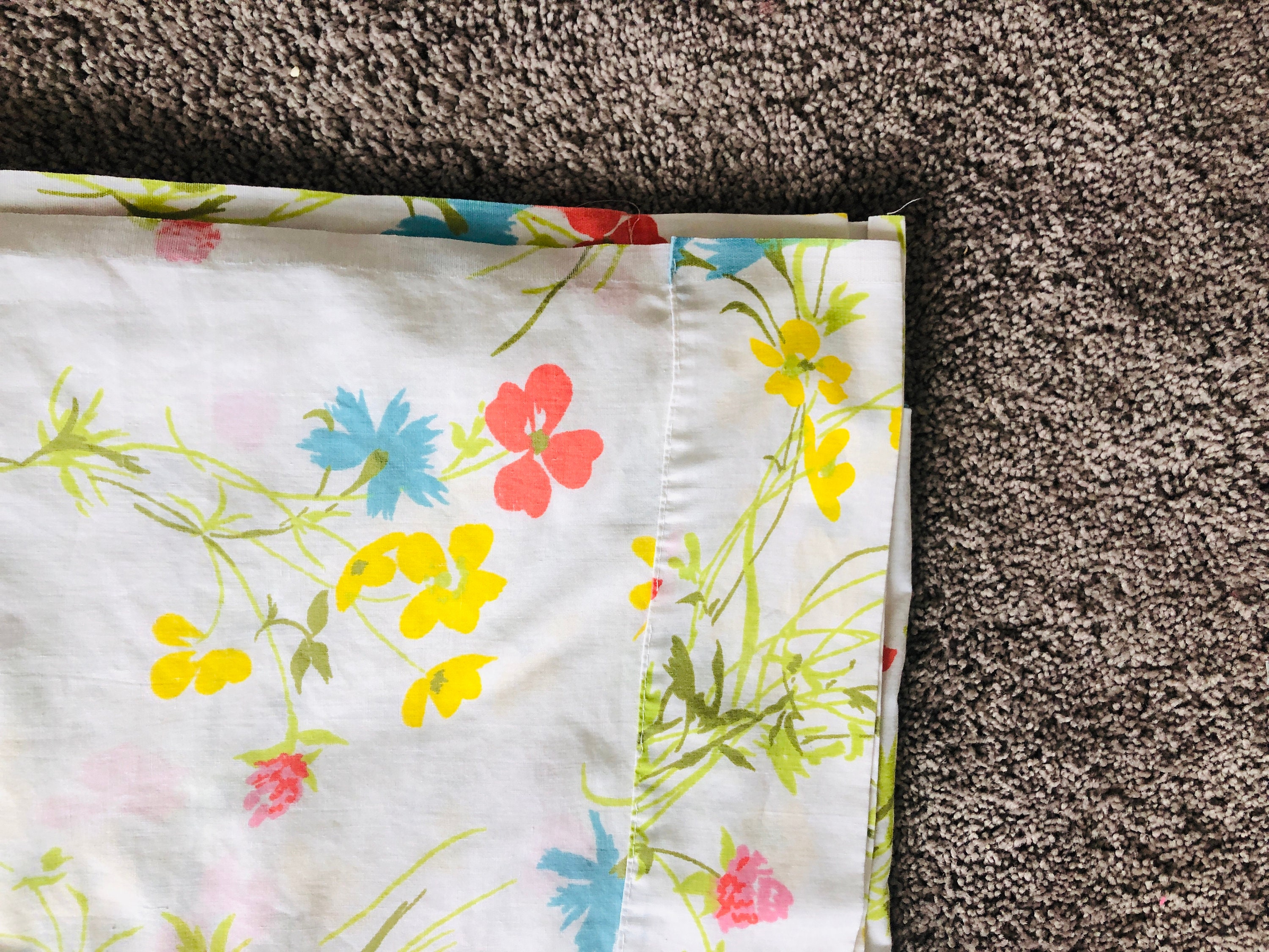 Vintage Flower 70s Queen Sheet/ Flower Sheet/ Vintage Sheet/ - Etsy