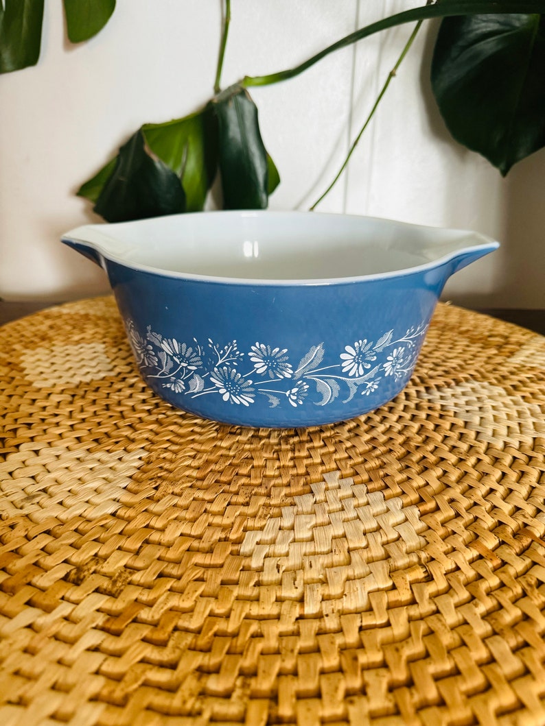 Colonial Mist Pyrex Cinderella Bowl/ Vintage Pyrex/ Blue Pyrex ...