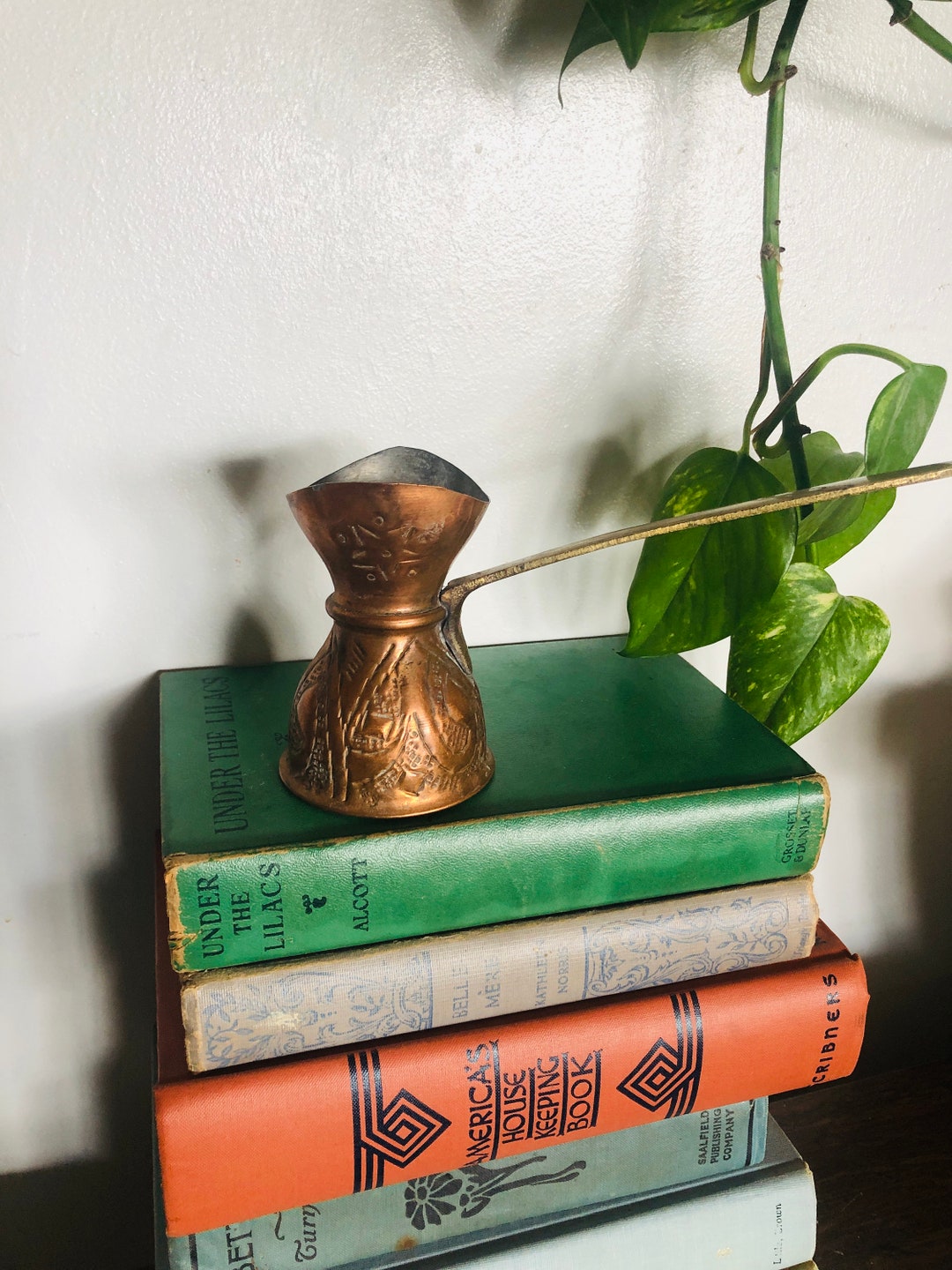 Brass Turkish Coffee Pot/ Ladle Cup/ Brass/ Coffee Ladle/ Bohemian ...