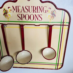 Vintage Measuring Ladle Enamelware Farmhouse Kitchen Rooster Measuring ...
