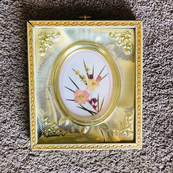 Vintage Gold Framed Floral - Etsy