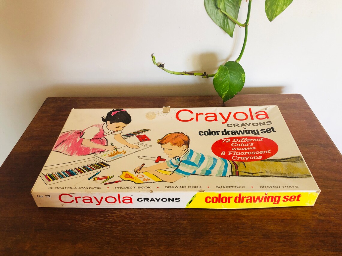 Vintage Crayola Coloring Set/1950's Crayons/vintage Art - Etsy