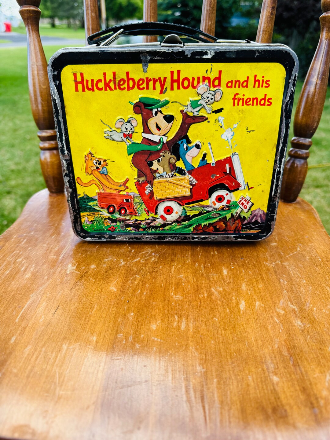 Vintage Huckleberry Hound 1961 Lunch Box/ No Thermos/ Vintage Tin Lunch ...