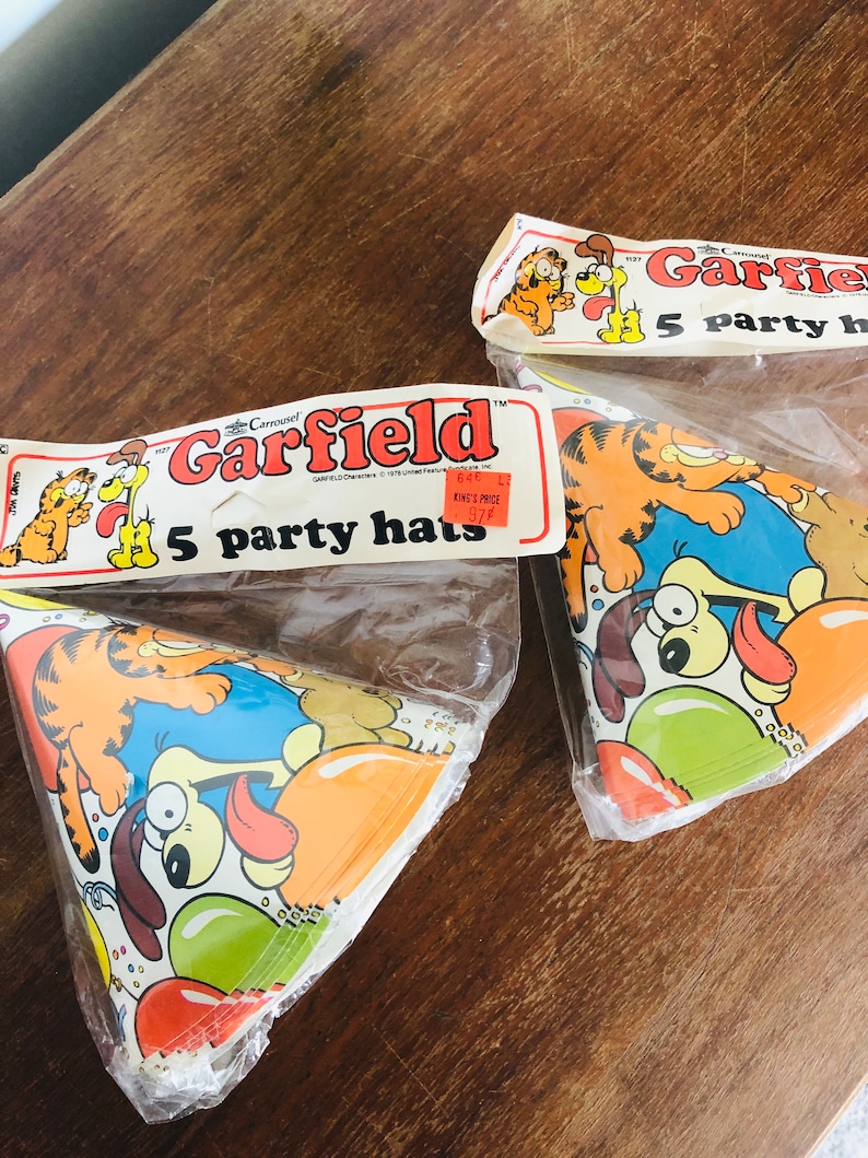 Vintage Garfield Hat/ Novelty/ Birthday Hats/ 1978 Vintage Hats/party ...