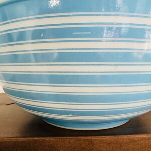 Vintage Pyrex 403 2 1/2 Quart / Blue and White Striped Bowl/ Mid ...