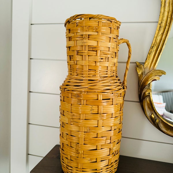 Wicker Pitcher - Etsy