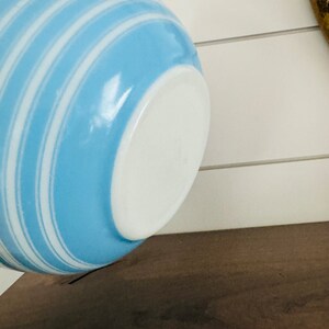 Vintage Pyrex 403 2 1/2 Quart / Blue and White Striped Bowl/ Mid ...