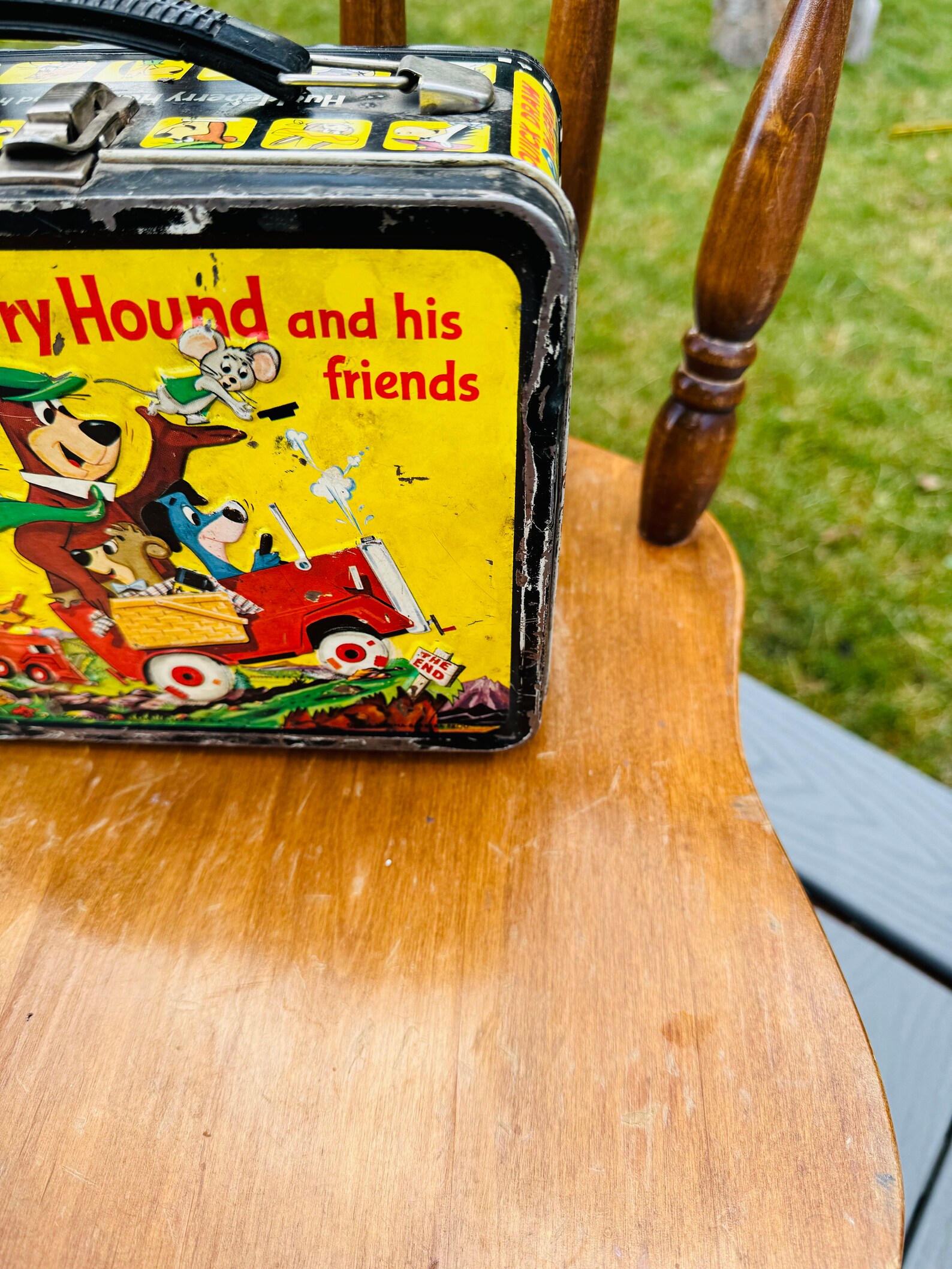 Vintage Huckleberry Hound 1961 Lunch Box/ No Thermos/ Vintage Tin Lunch ...