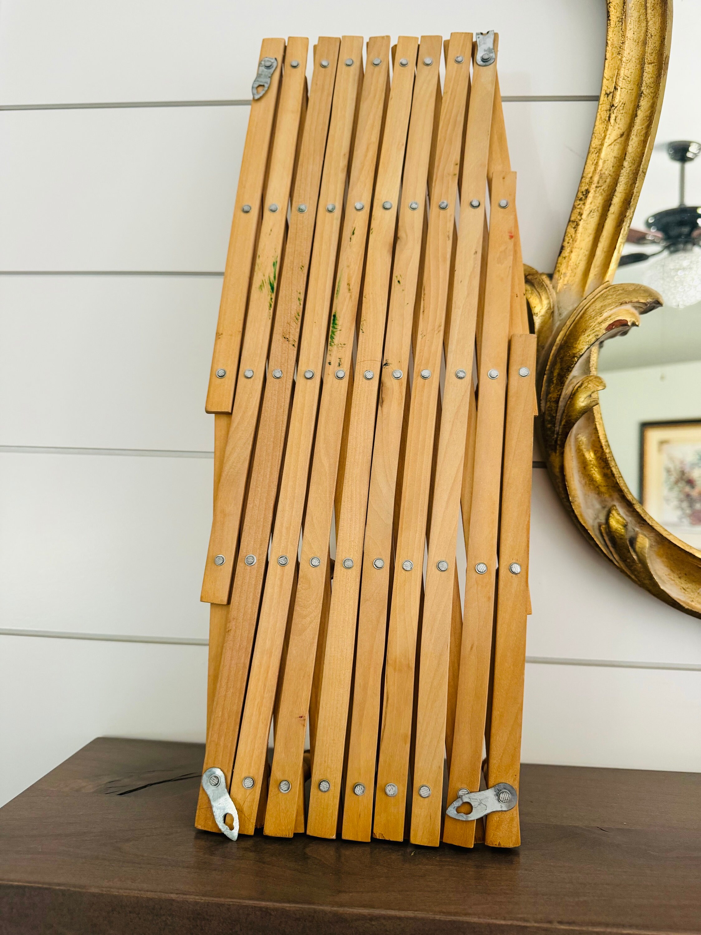 Vintage Wooden Accordion Rack/ 59 Pegs/ Wooden Rack/ Vintage Farmhouse ...