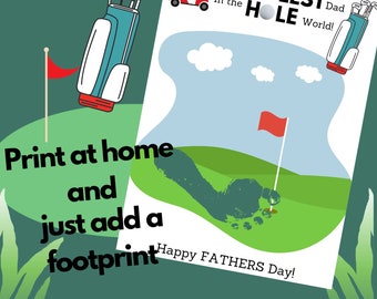 Fathers Day Footprint Craft, Footprint Memory Keepsake, Printable - Etsy
