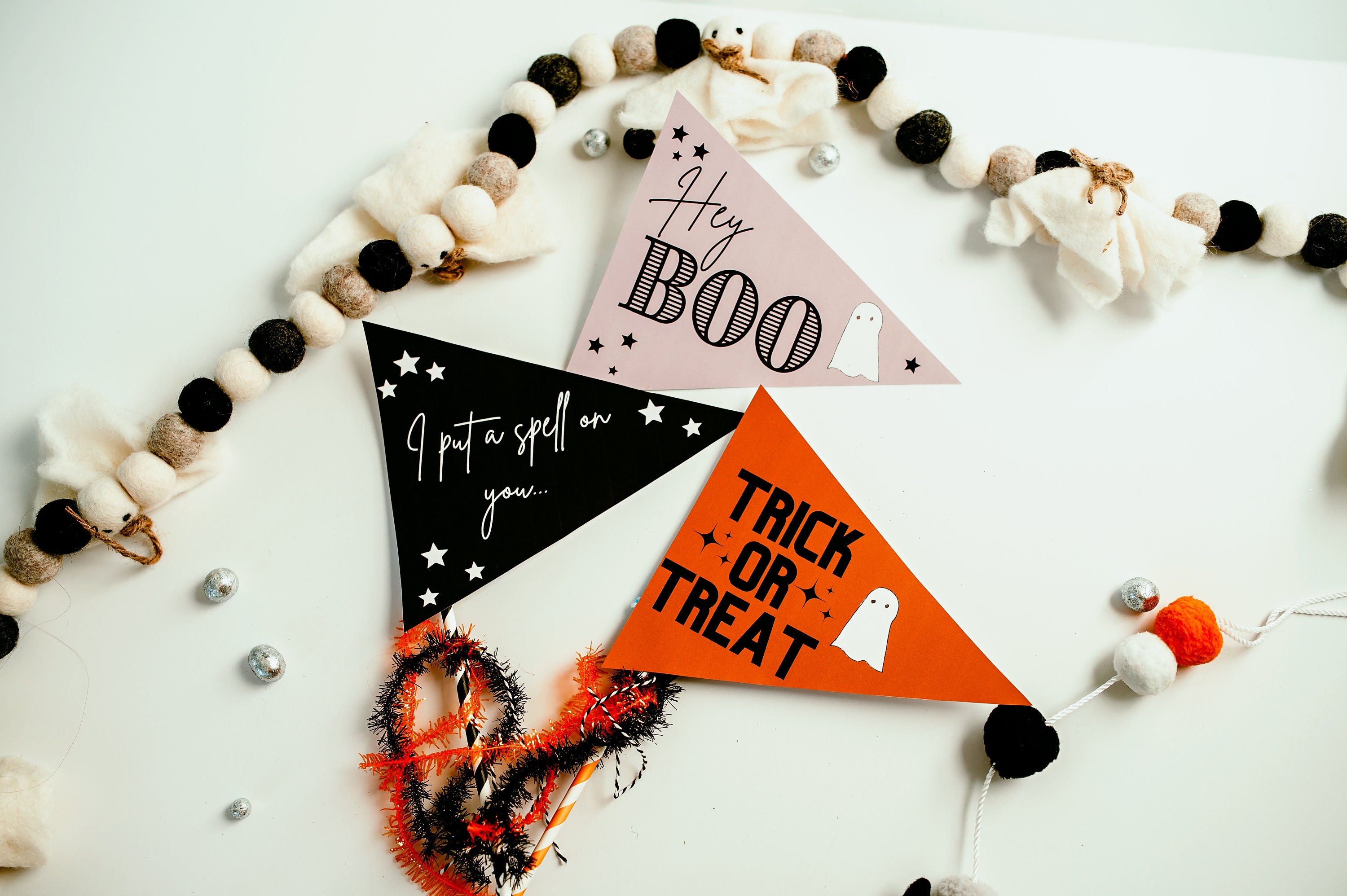 Halloween Pennant Flags Printable DIY Decor Instant Download - Etsy