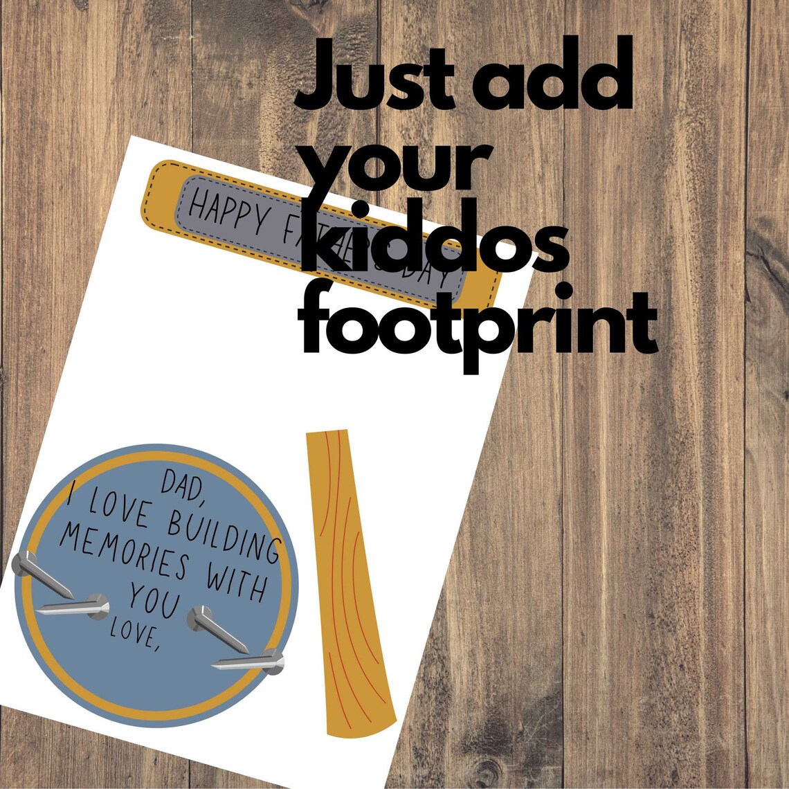 Fathers Day Footprint Craft, Footprint Memory Keepsake, Printable - Etsy