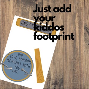 Fathers Day Footprint Craft, Footprint Memory Keepsake, Printable - Etsy