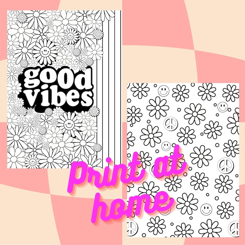 Printable Kids Groovy Coloring Sheet, Retro Coloring Sheets, Printable ...