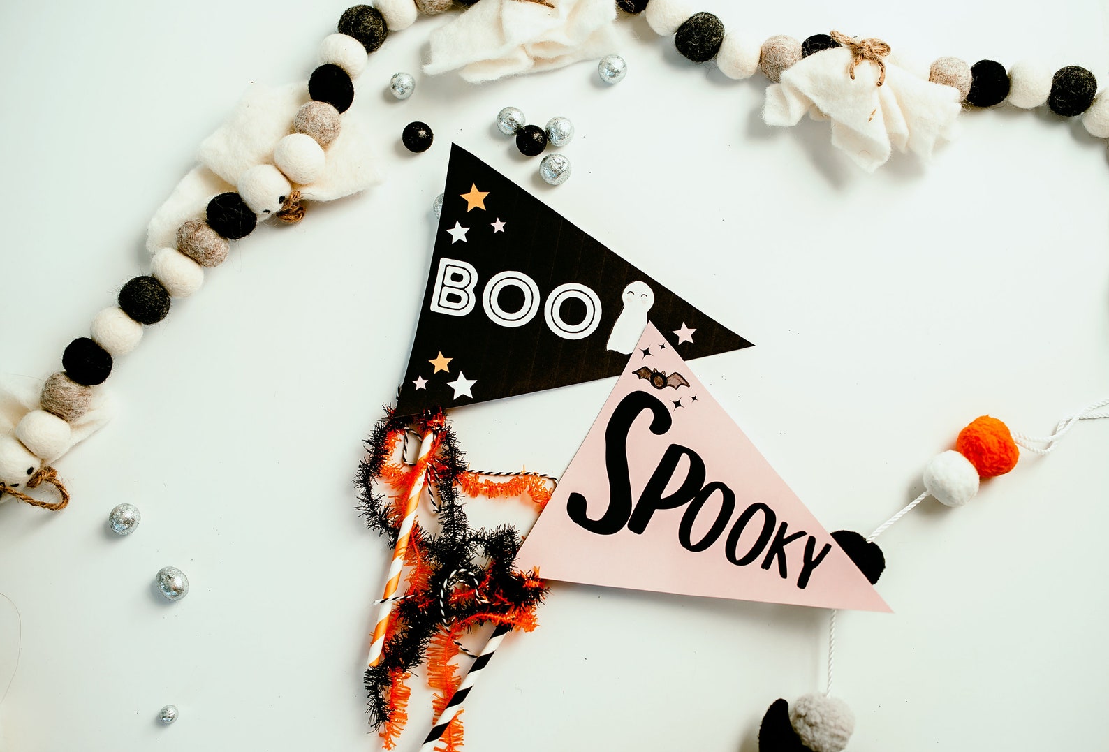 Halloween Pennant Flags Printable DIY Decor Instant Download - Etsy