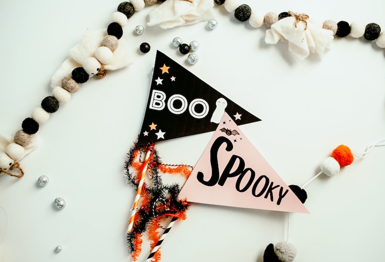 Halloween Pennant Flags Printable DIY Decor Instant Download - Etsy