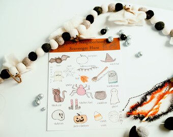 Halloween Scavenger Hunt Printable Outdoor Kids Halloween - Etsy