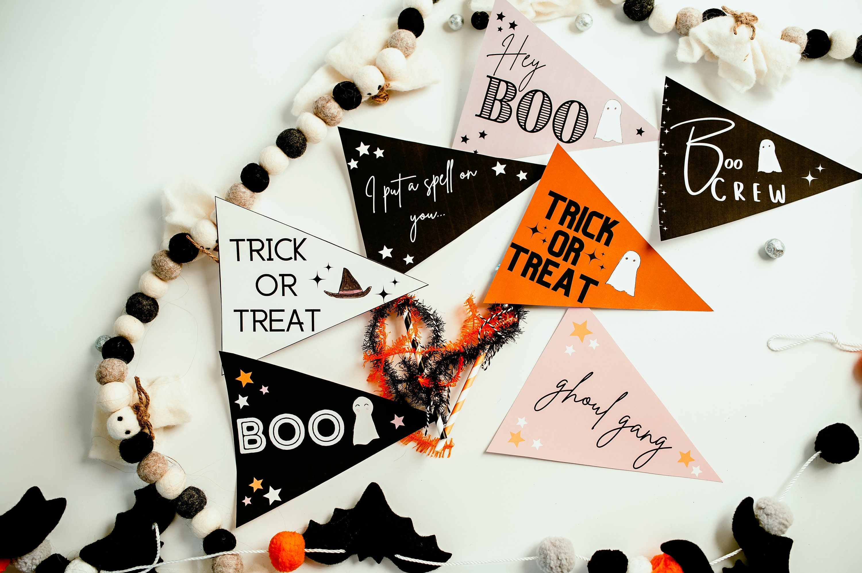 Halloween Pennant Flags Printable DIY Decor Instant Download - Etsy