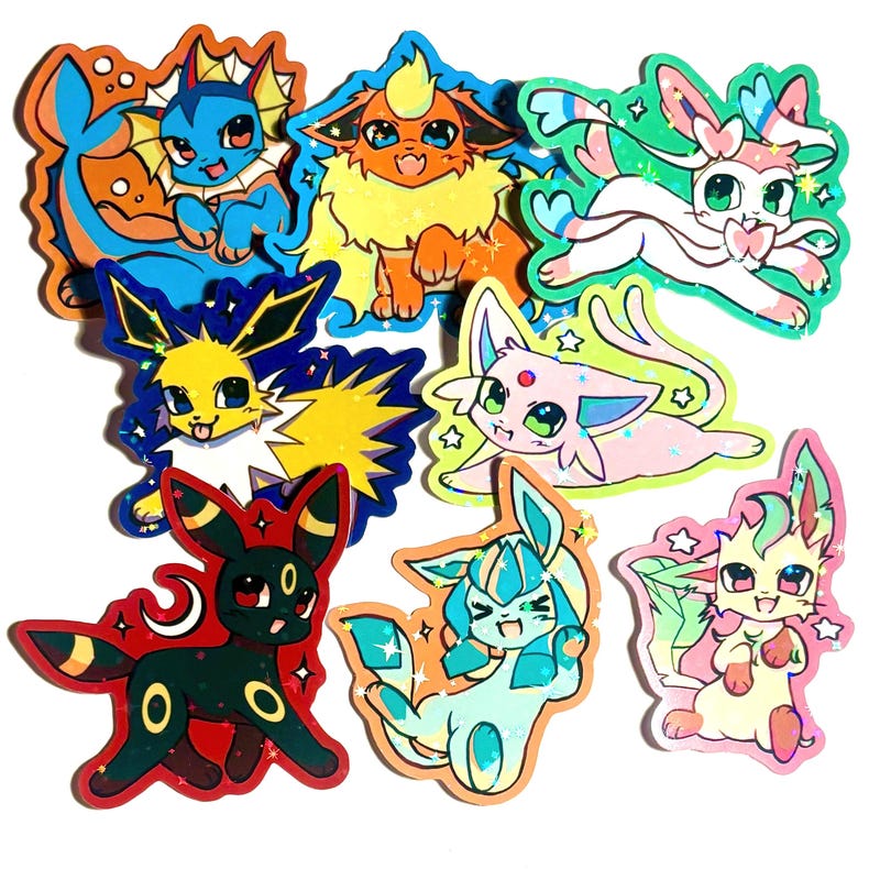 Eeveelution Sticker Packs - Etsy
