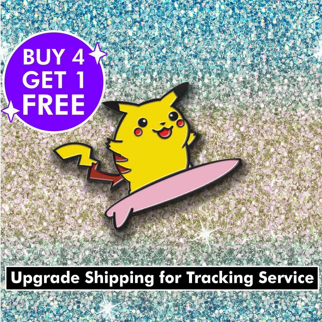 Surfing Pika Cute Custom Enamel Pin Cartoon Hawaii Enamel Pins - Etsy