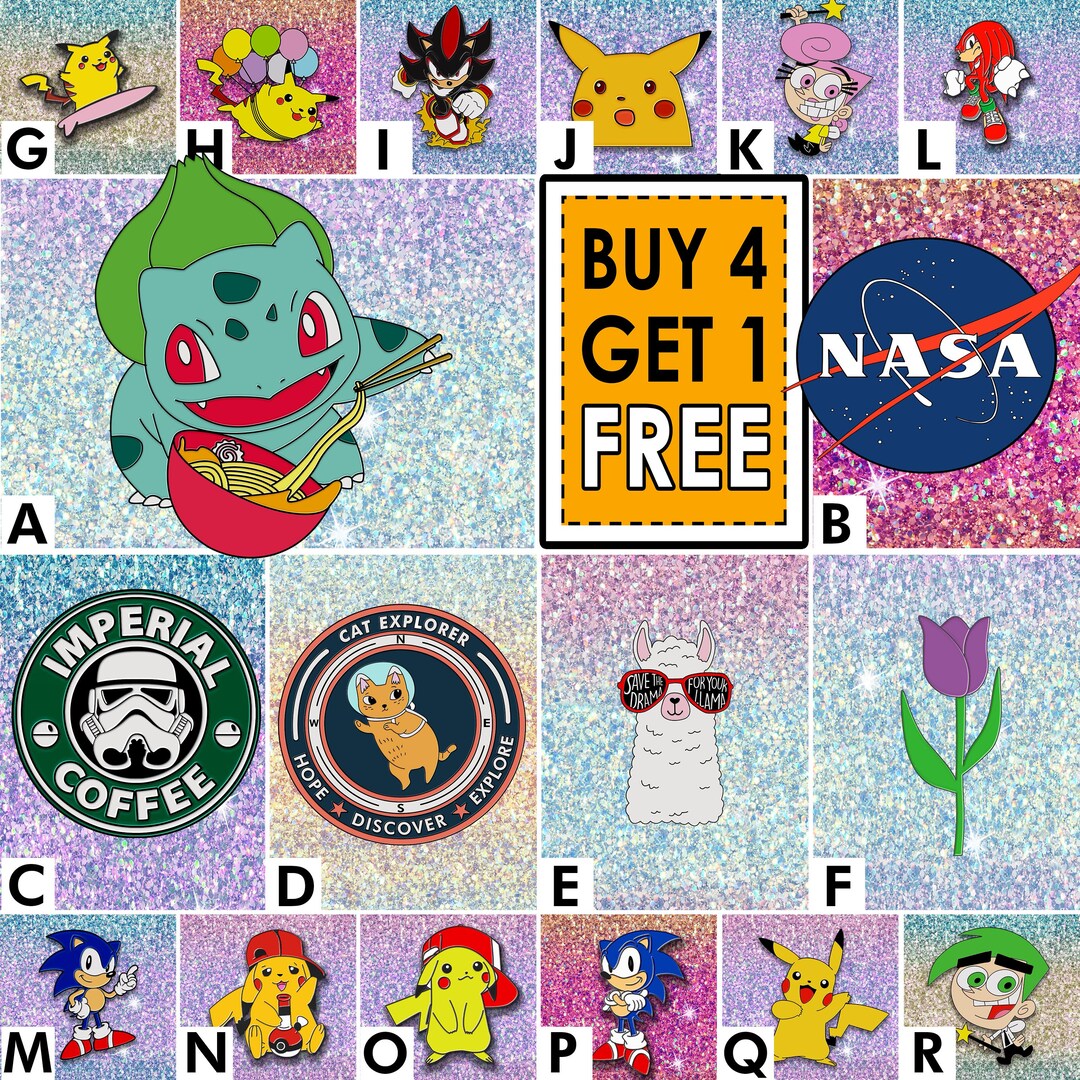 Bulbasaur Ramen Enamel Pin Nasa Logo Enamel Pins Anime Pin - Etsy