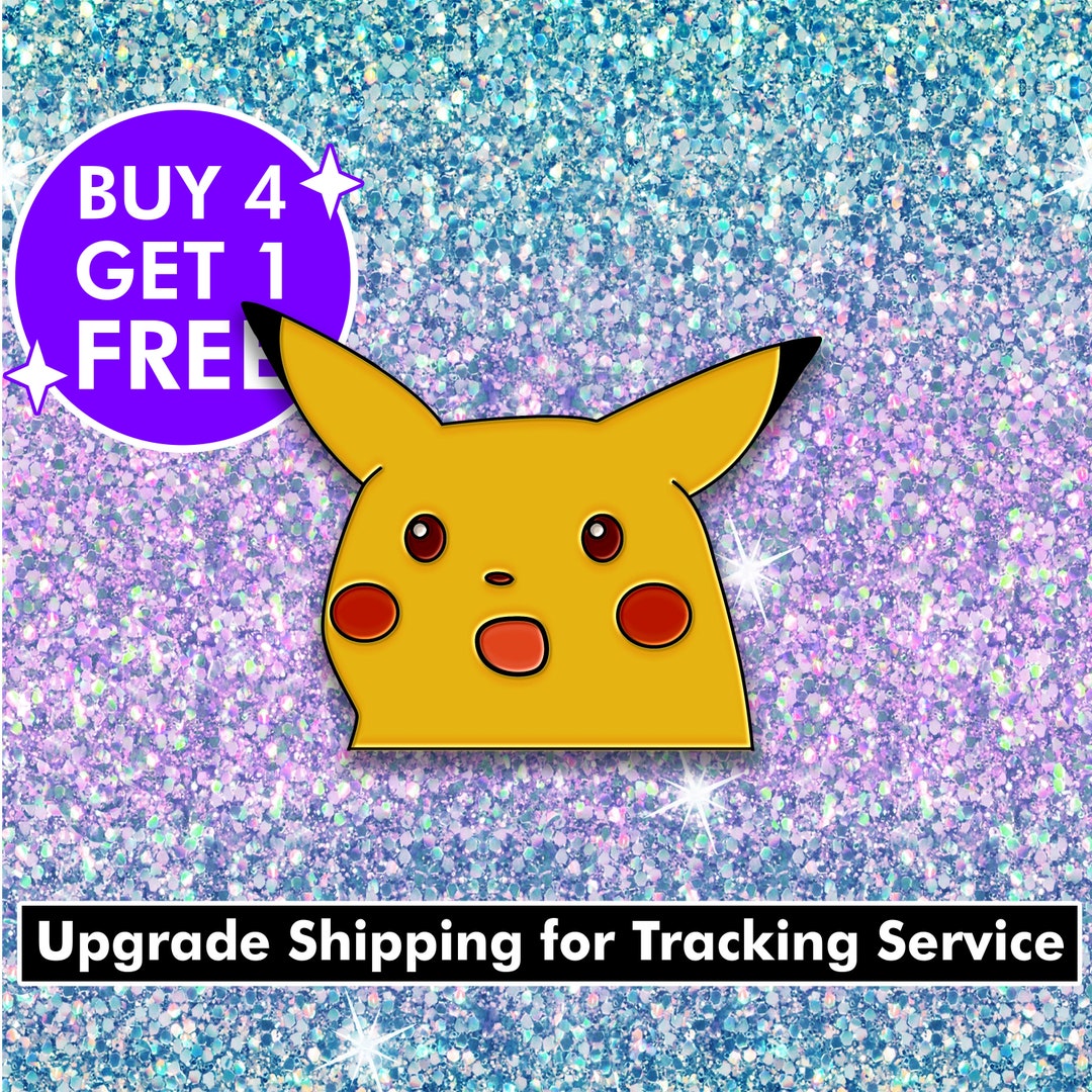 Surprised Pika Knife Meme Enamel Pin Cute but Psycho Surprised - Etsy