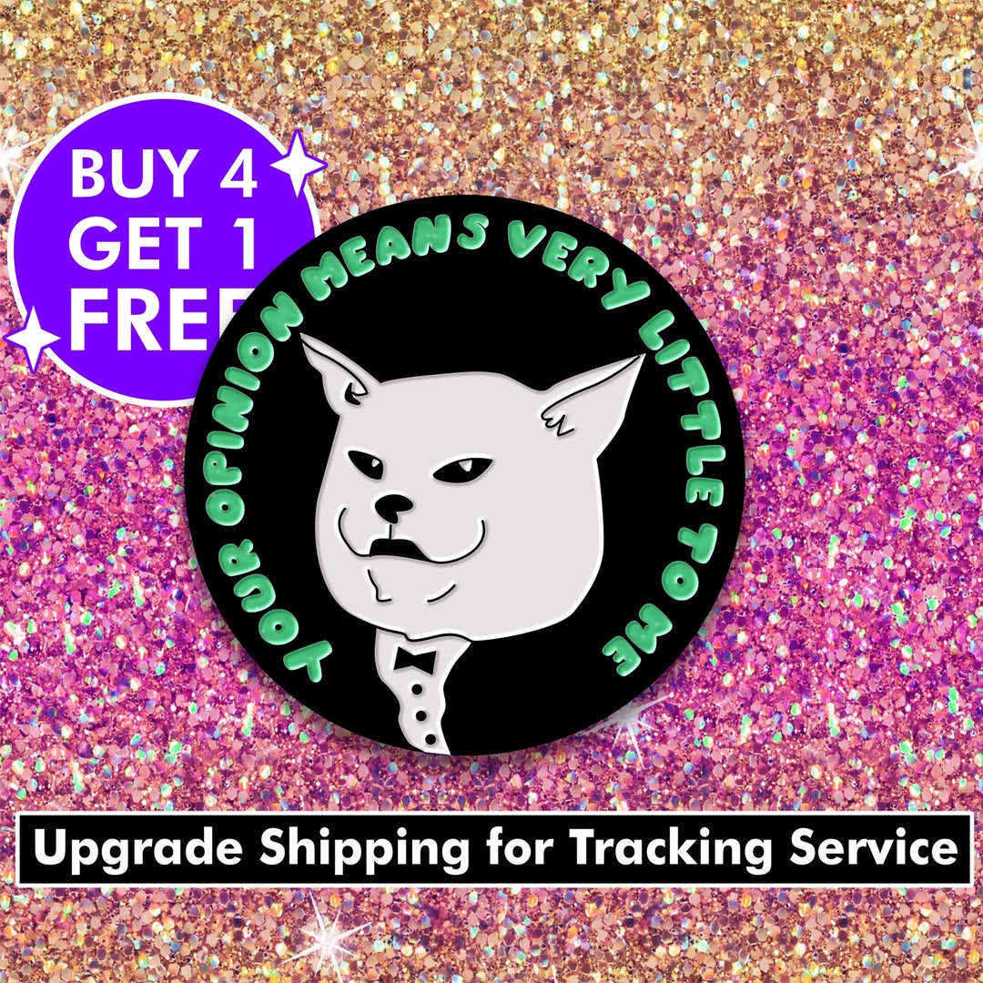 Confused Cat Meme Enamel Pin Funny Cat Enamel Pins Cute Pin - Etsy