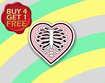 Skeleton Rib Cage Stickers - Etsy