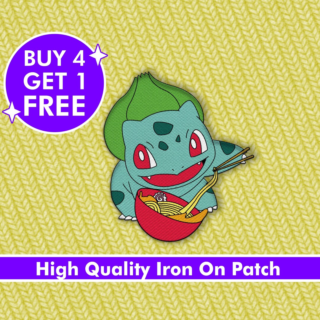 Bulbasaur Ramen Patch Fantasy Turtle Patches Iron on Patch - Etsy