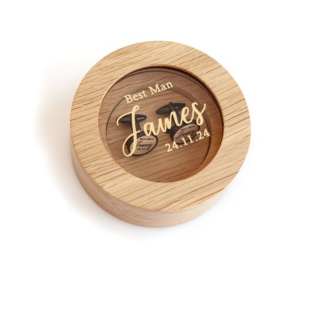 Best Man Proposal Box Cufflinks for Men Custom Groomsmen - Etsy