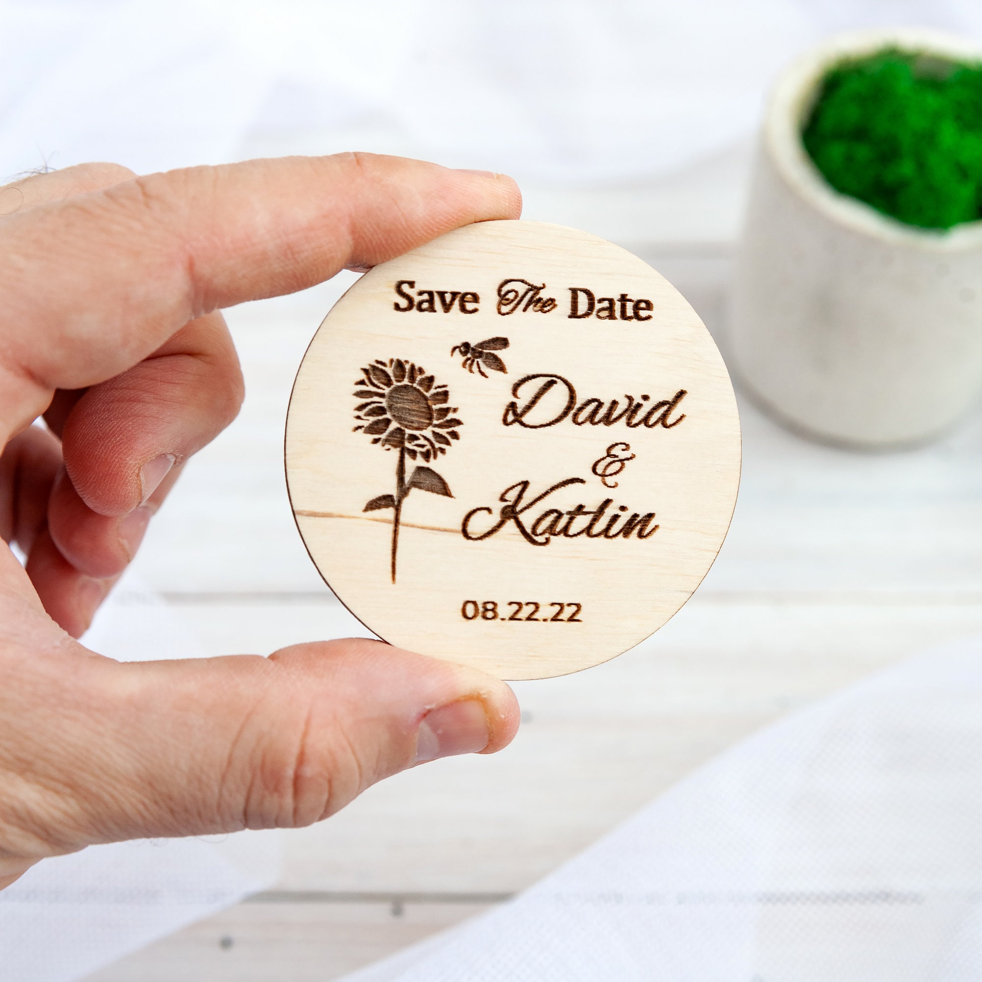 Personalized Wooden Magnets Engraved Magnets Thank You - Etsy