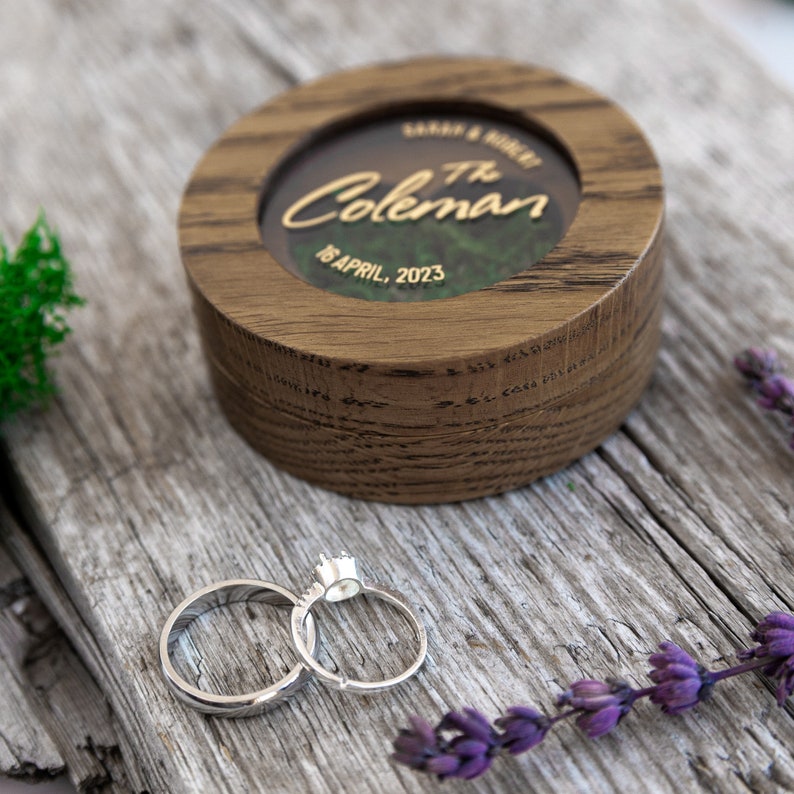 Wedding Ring Box for Ceremony Wooden Ring Holder - Etsy