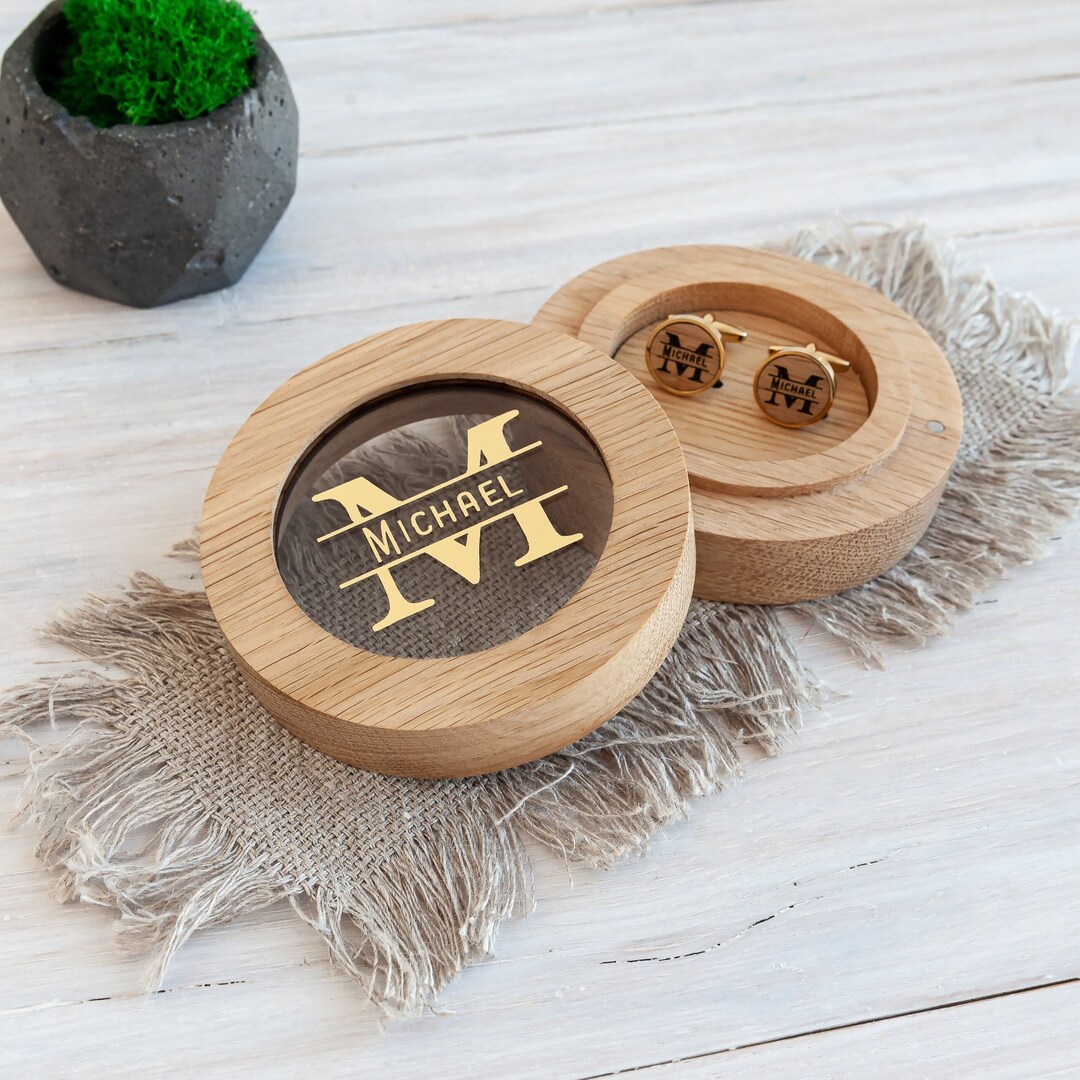 Groomsmen Proposal Box, Best Man Proposal, Monogram Cufflinks for ...