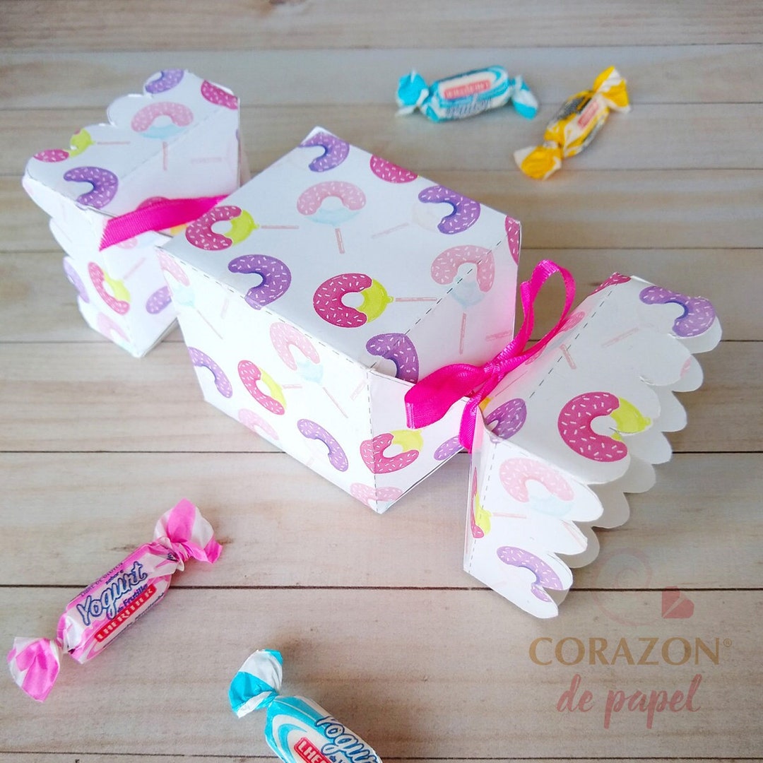 Cake Candy Box Template - Etsy