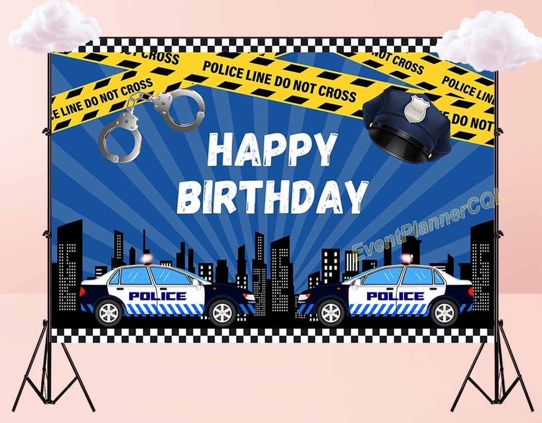 Policeman Police Backdrop Cover Police Themed Photography - Etsy