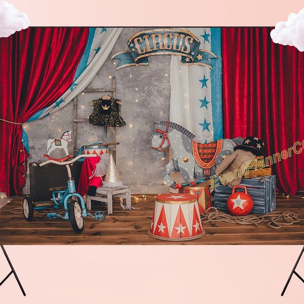 Circus Party Backdrop - Etsy